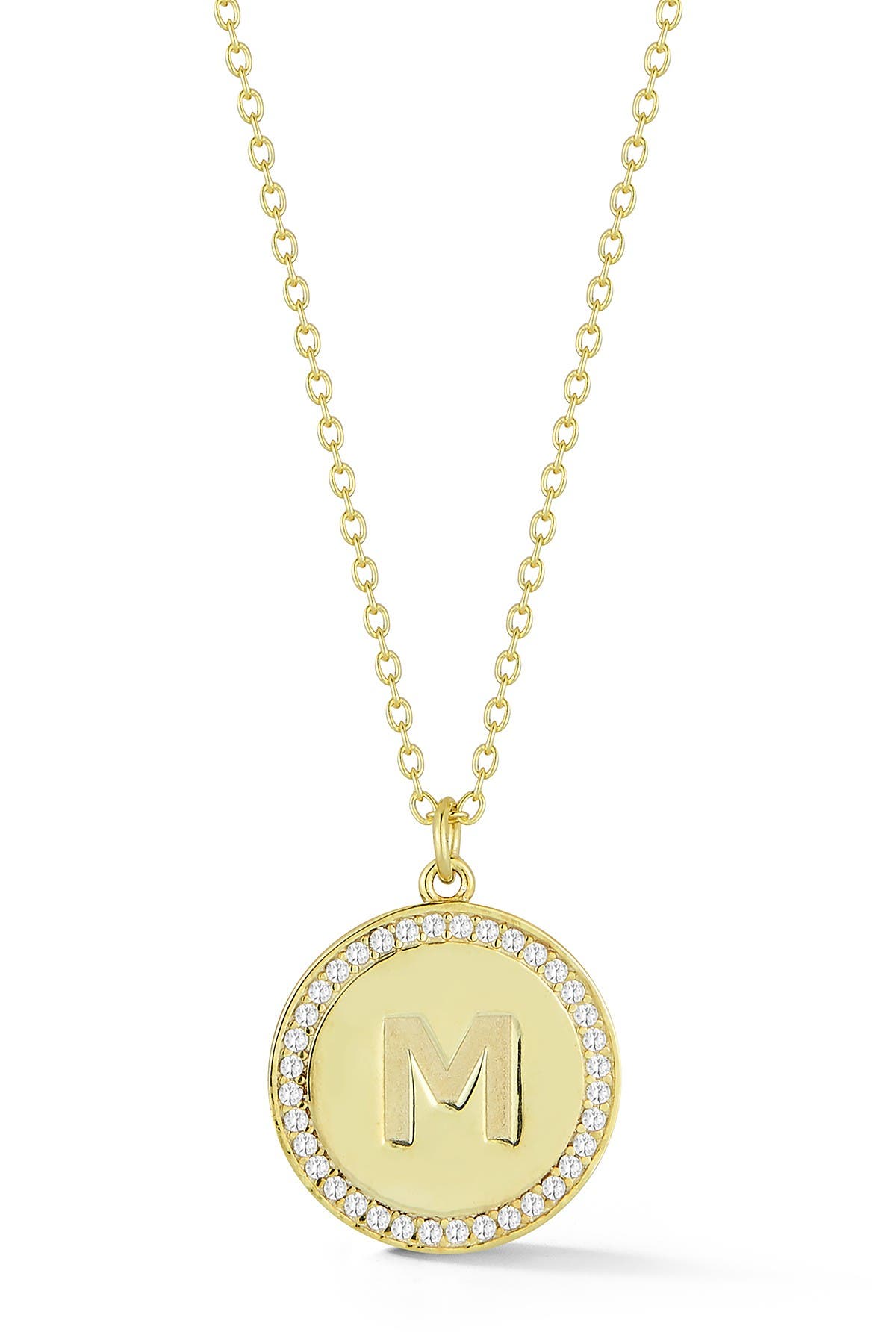 SPHERA MILANO Gold Vermeil Initial Necklace | Nordstromrack