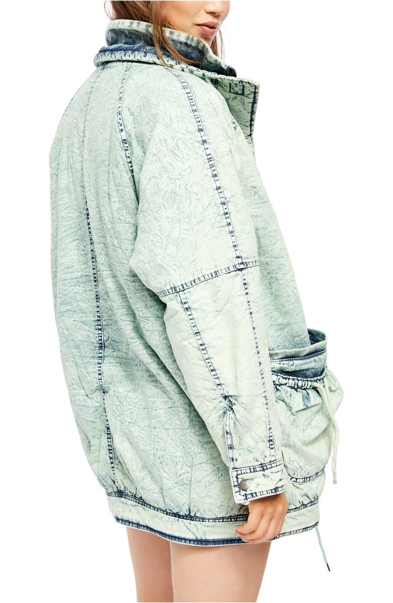 Free People Real Games Acid Wash Denim Jacket | Nordstrom