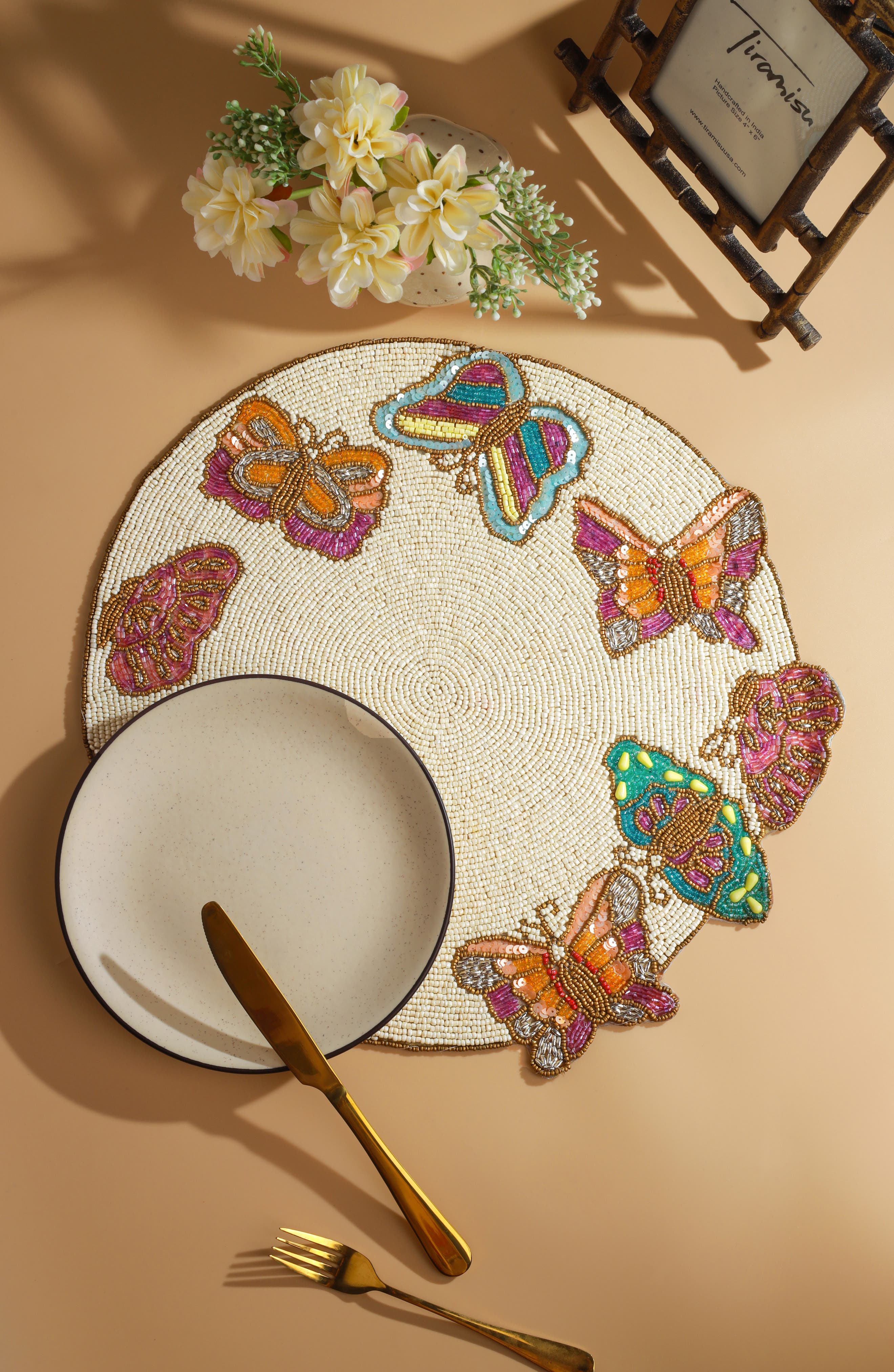 The Flutter Garden Beaded Charger | Nordstromrack