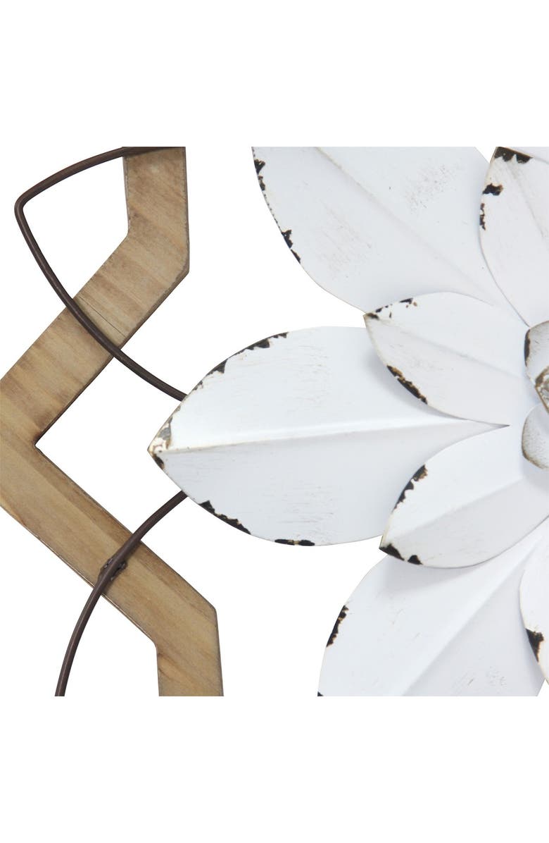 STRATTON HOME DECOR Vintage Wooden Metal Flower Wall Decor | Nordstromrack