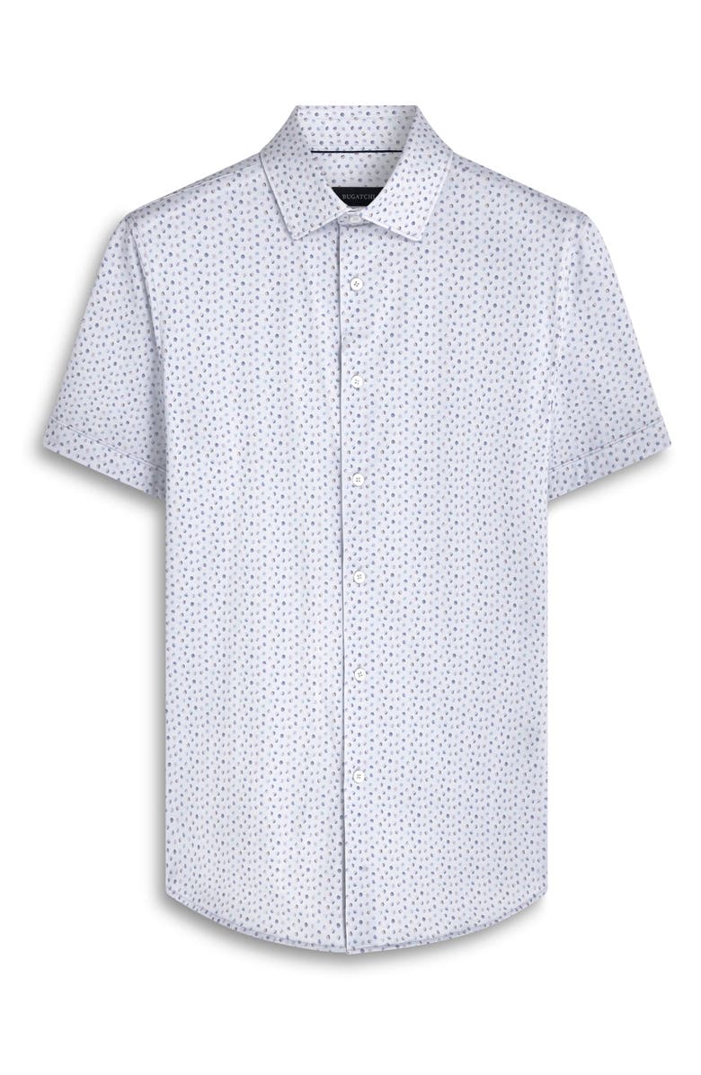 Bugatchi Miles OoohCotton® Dot Print Short Sleeve Button-Up Shirt ...