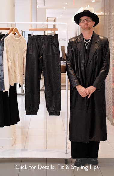 AllSaints El Carpenter Leather Joggers | Nordstromrack