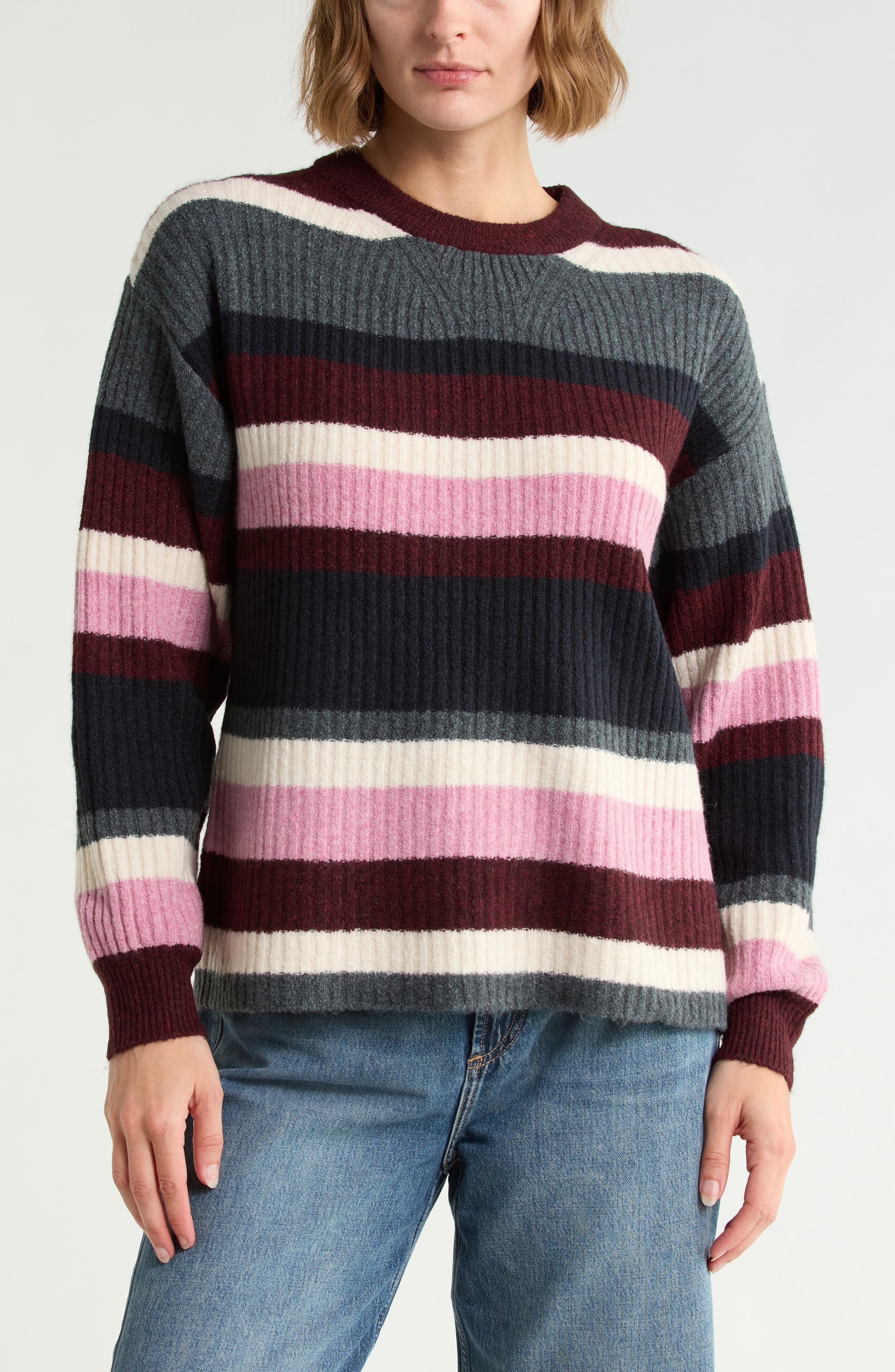 Onema Long Sleeve Crewneck Knit Sweater (Women) | Nordstromrack