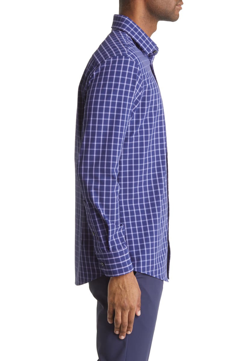 Mizzen+Main Leeward Trim Fit Check Performance Button-Up Shirt | Nordstrom