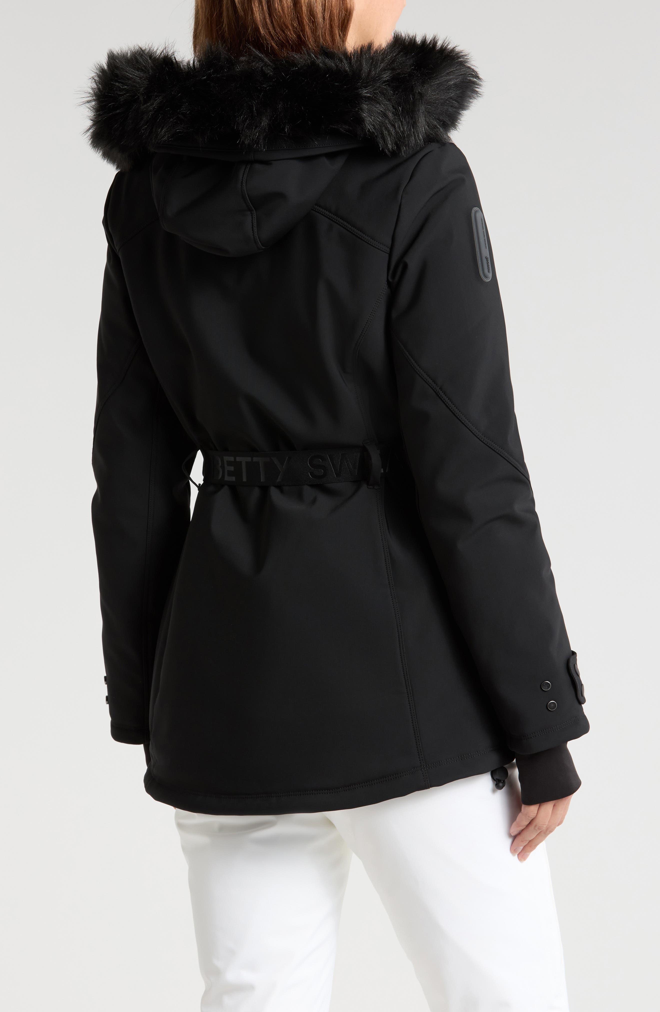 Sweaty Betty Exploration Faux Fur Trim Soft Shell Ski Jacket ...