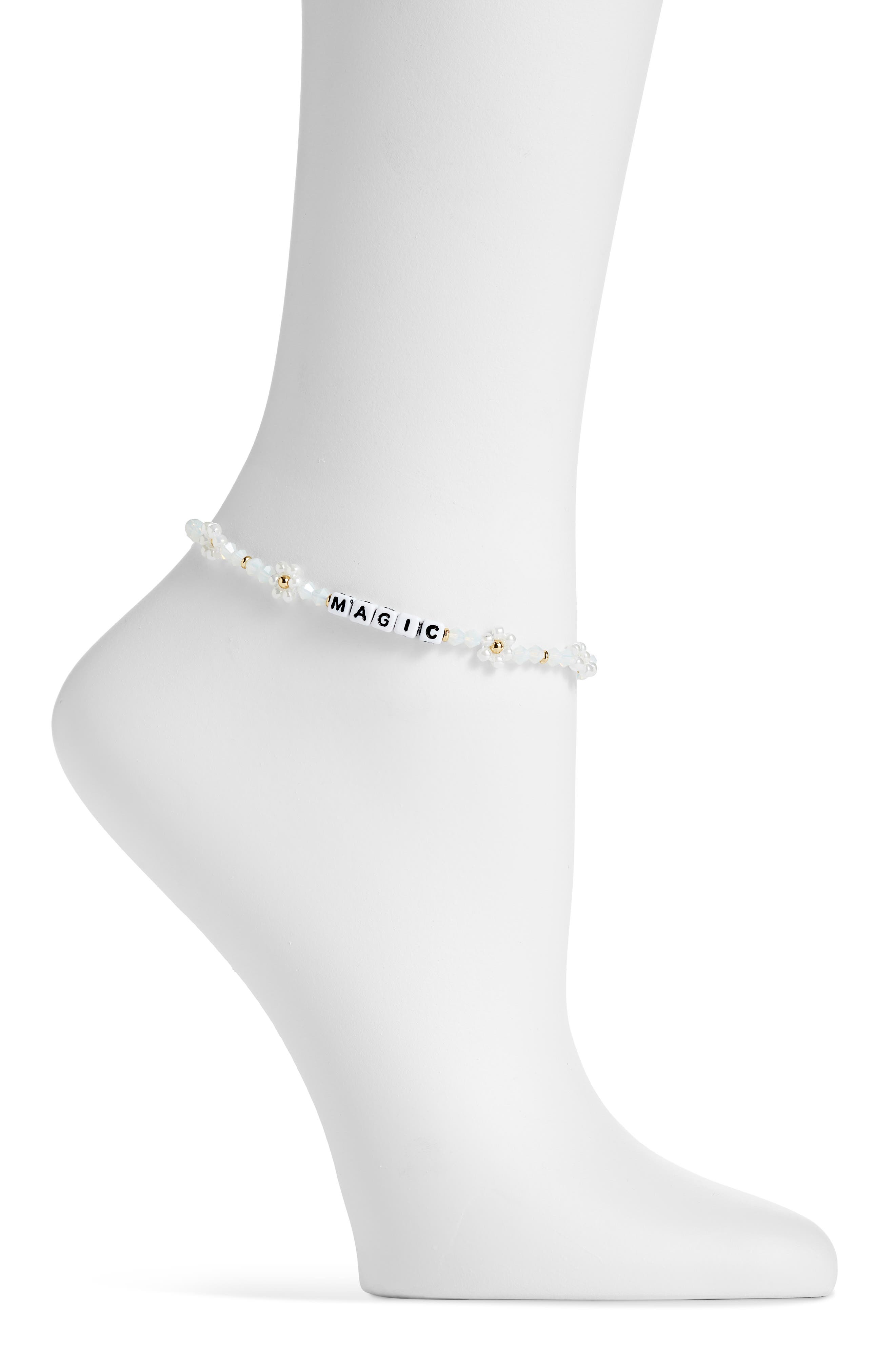 Little Words Project Magic Flower Beaded Stretch Anklet | Nordstromrack