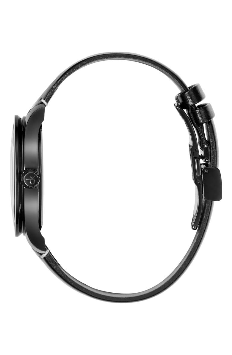 Calvin Klein Swing Skeleton Automatic Leather Strap Watch, 41mm | Nordstrom