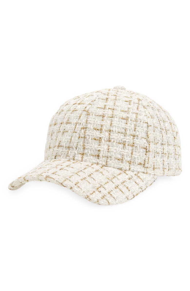 Lulla Collection by Bindya Plaid Tweed Baseball Cap | Nordstromrack