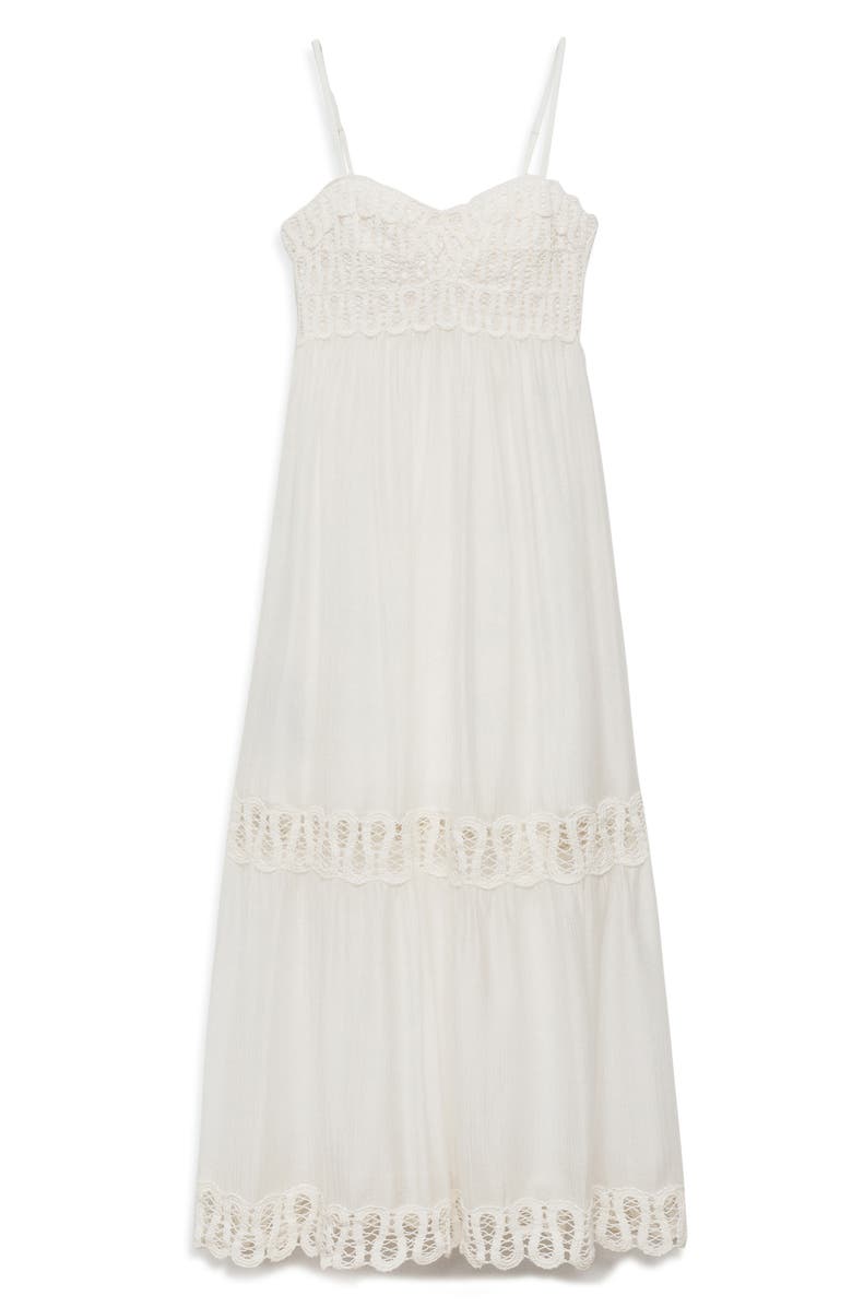 MANGO Embroidered Lace Inset Maxi Dress | Nordstrom