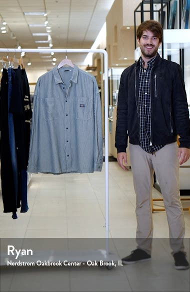 Dickies Hickory Stripe Button-Up Work Shirt | Nordstrom