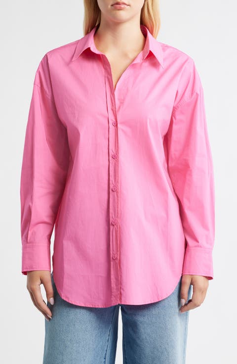 Women's Pink Button Up Tops | Nordstrom