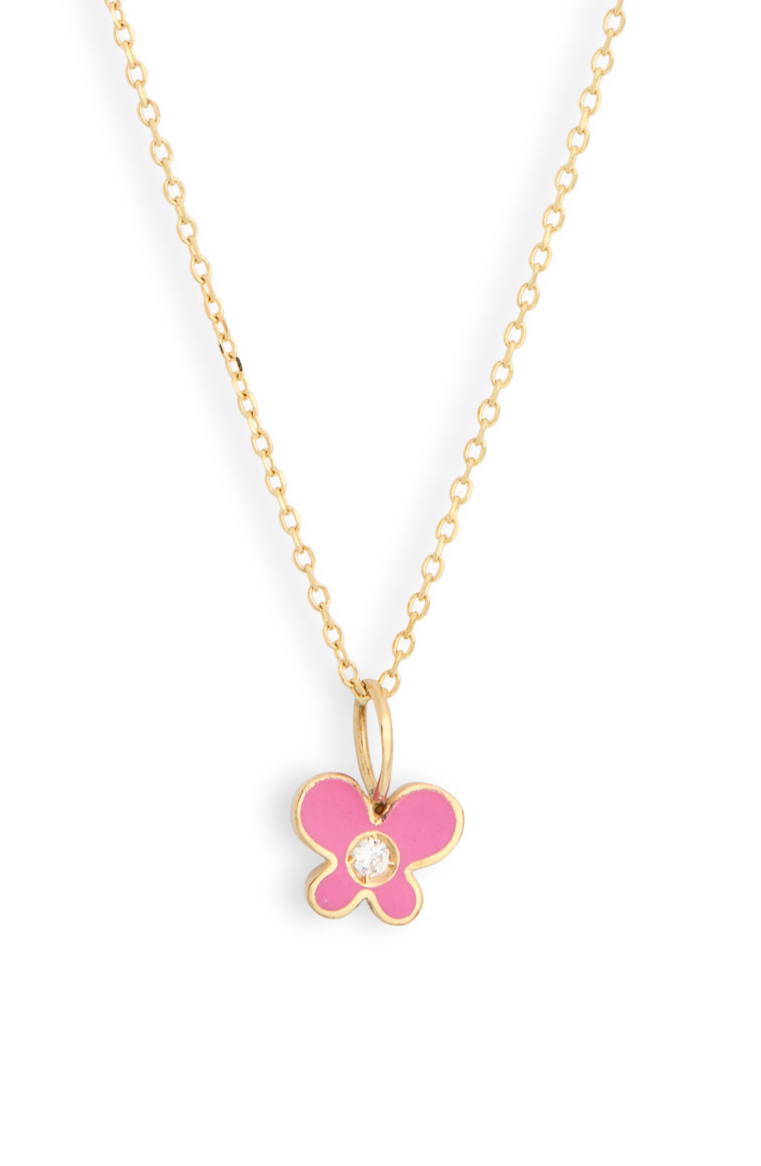 Bony Levy Icon 18K Gold Flower Pendant Necklace - 0.007 ctw | Nordstromrack