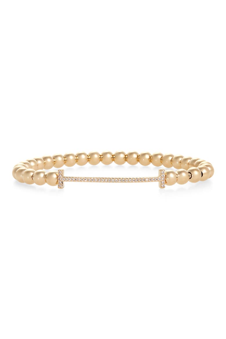 Pavé T-Bar Beaded Stretch Bracelet (Women) | Nordstromrack