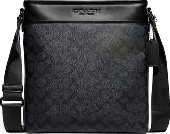 COACH Gotham Slim Signature Coated Canvas & Leather Crossbody Bag ...