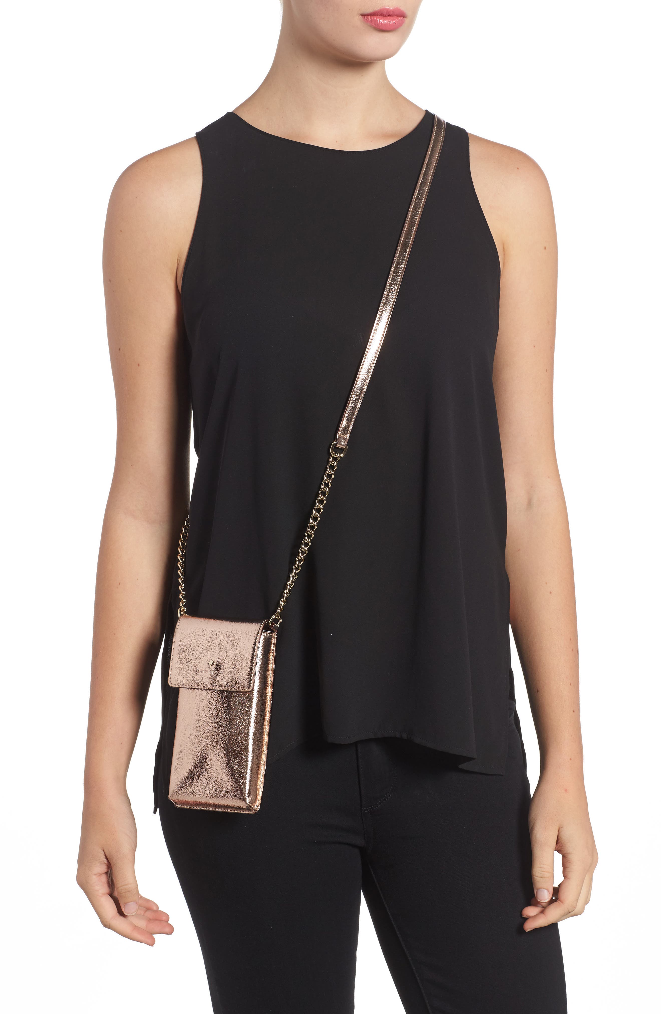 Kate Spade New York metallic leather smartphone crossbody bag | Nordstrom