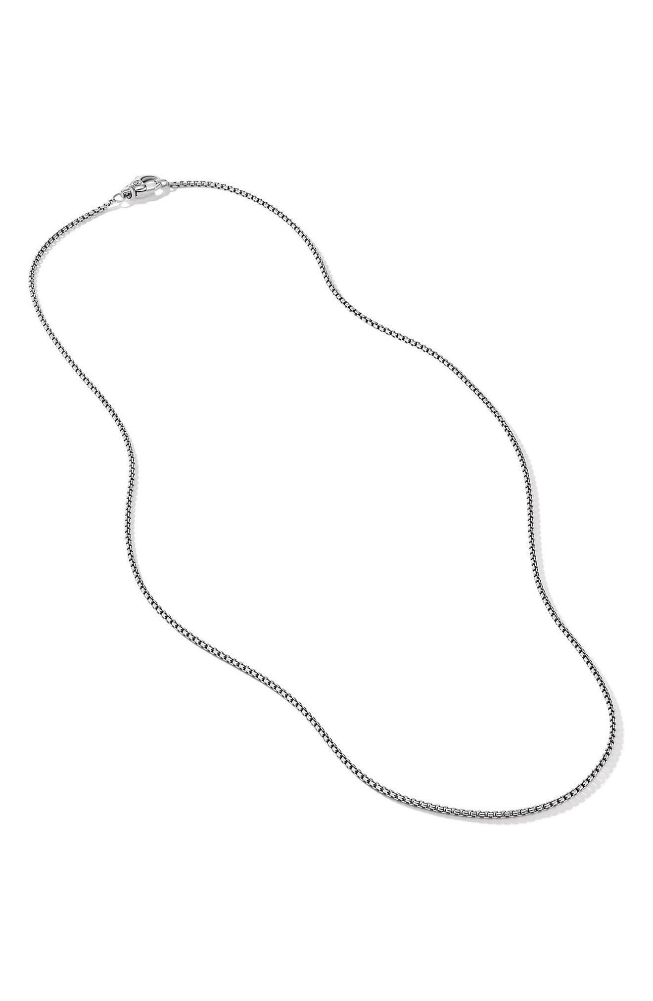 David Yurman Men's Box Chain Necklace in Sterling Silver, 1.7mm | Nordstrom