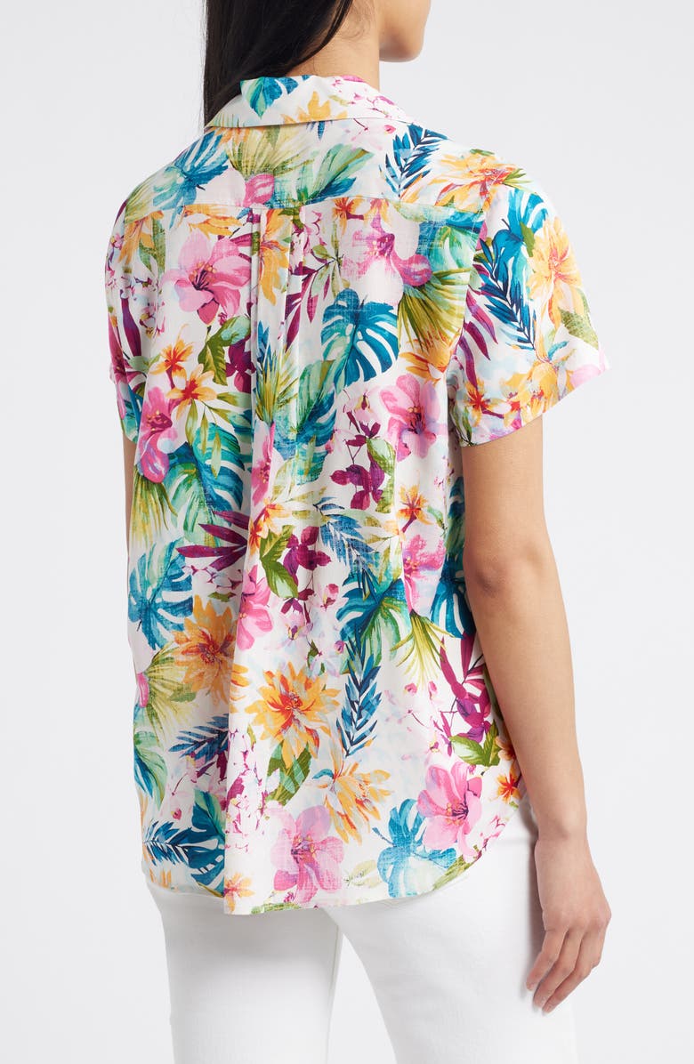 Tommy Bahama Garden of Hope Courage Floral Print Silk Camp Shirt ...