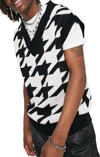 Topman Houndstooth Knit Vest | Nordstrom