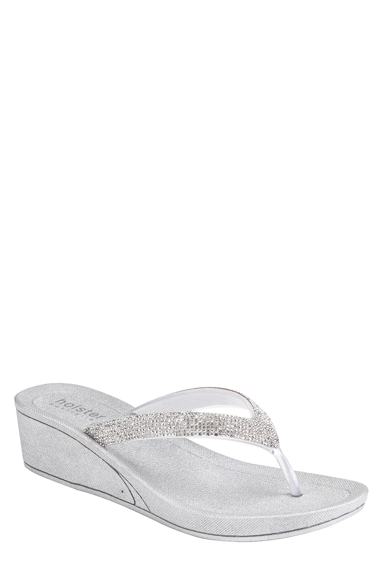 HOLSTER AUSTRALIA Twilight Embellished Wedge Vegan Jelly Sandal (Women ...
