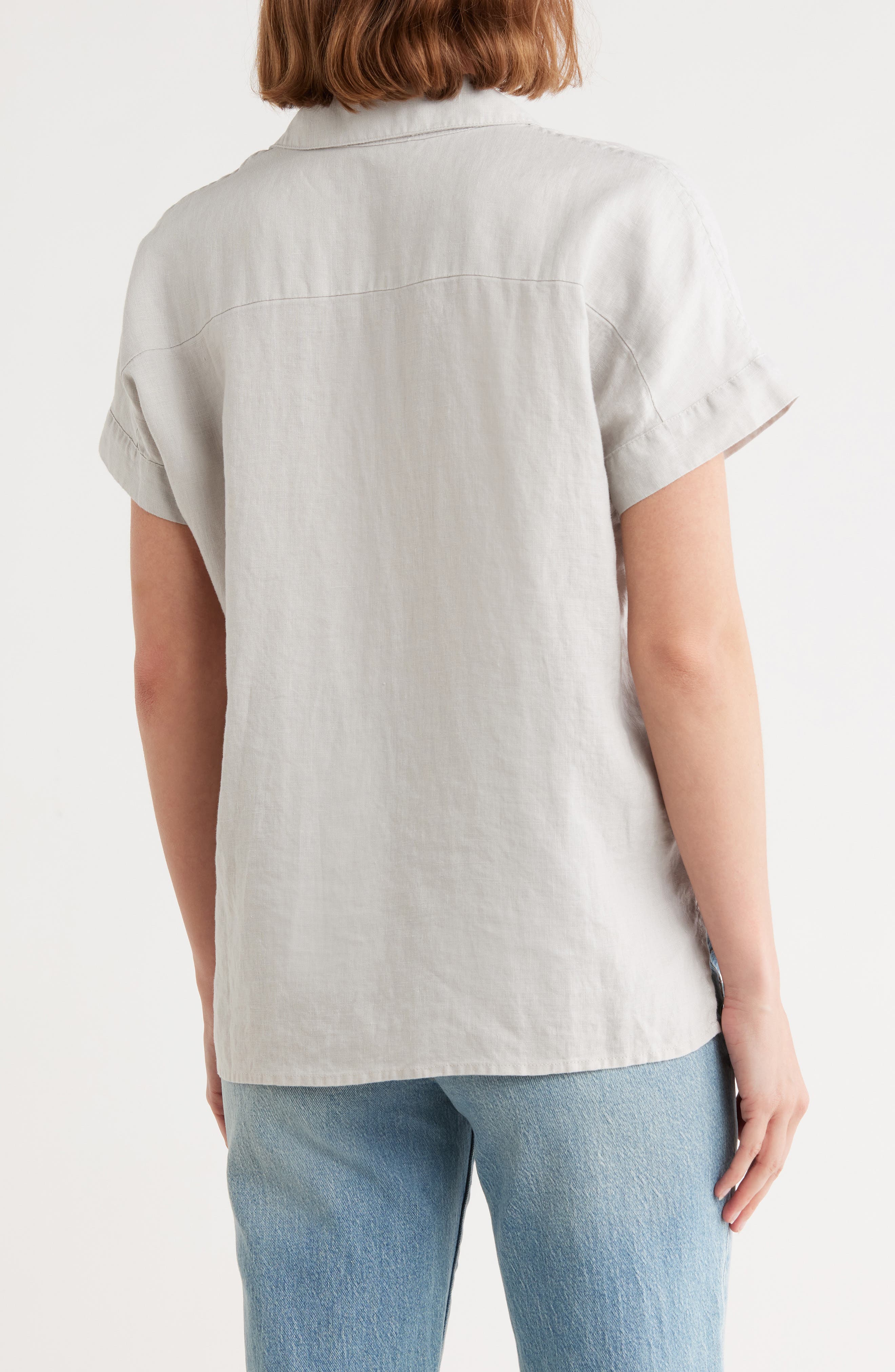James Perse Short Sleeve Linen Button-Up Shirt | Nordstromrack