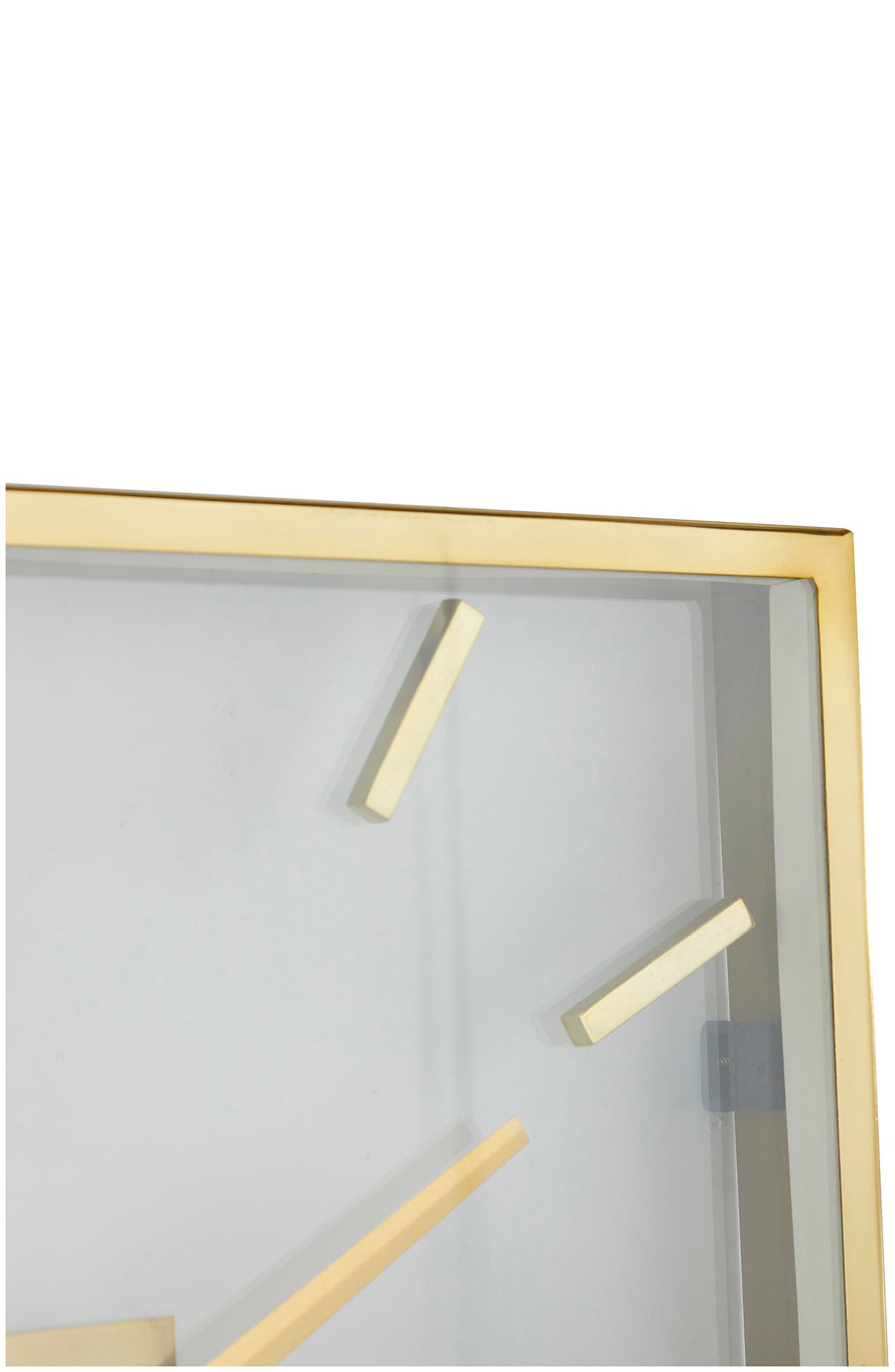 VIVIAN LUNE HOME Gold Stainless Steel Wall Clock with Clear Face ...