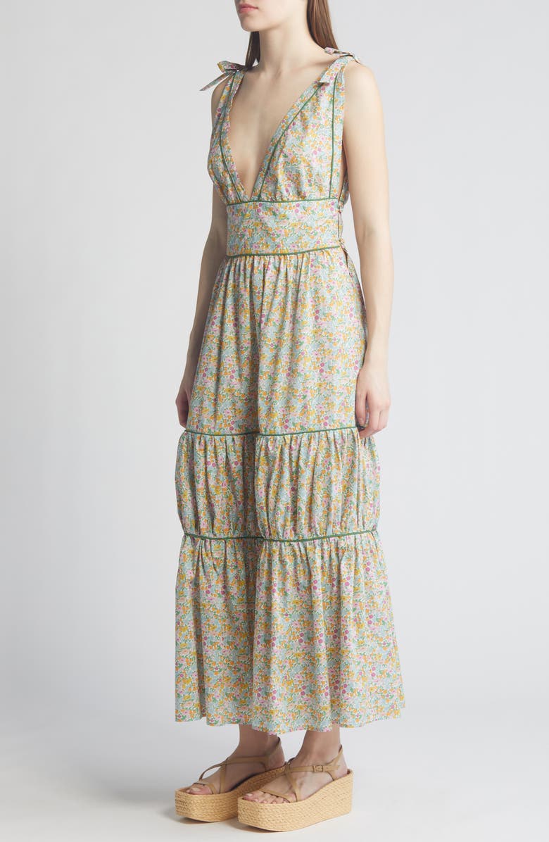 Loretta Caponi x Liberty London Smeralda Floral Print Tie Shoulder ...