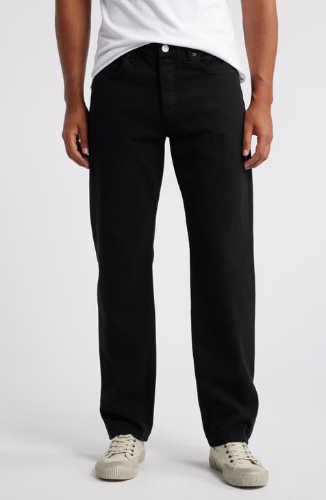 Mens straight leg jeans black store