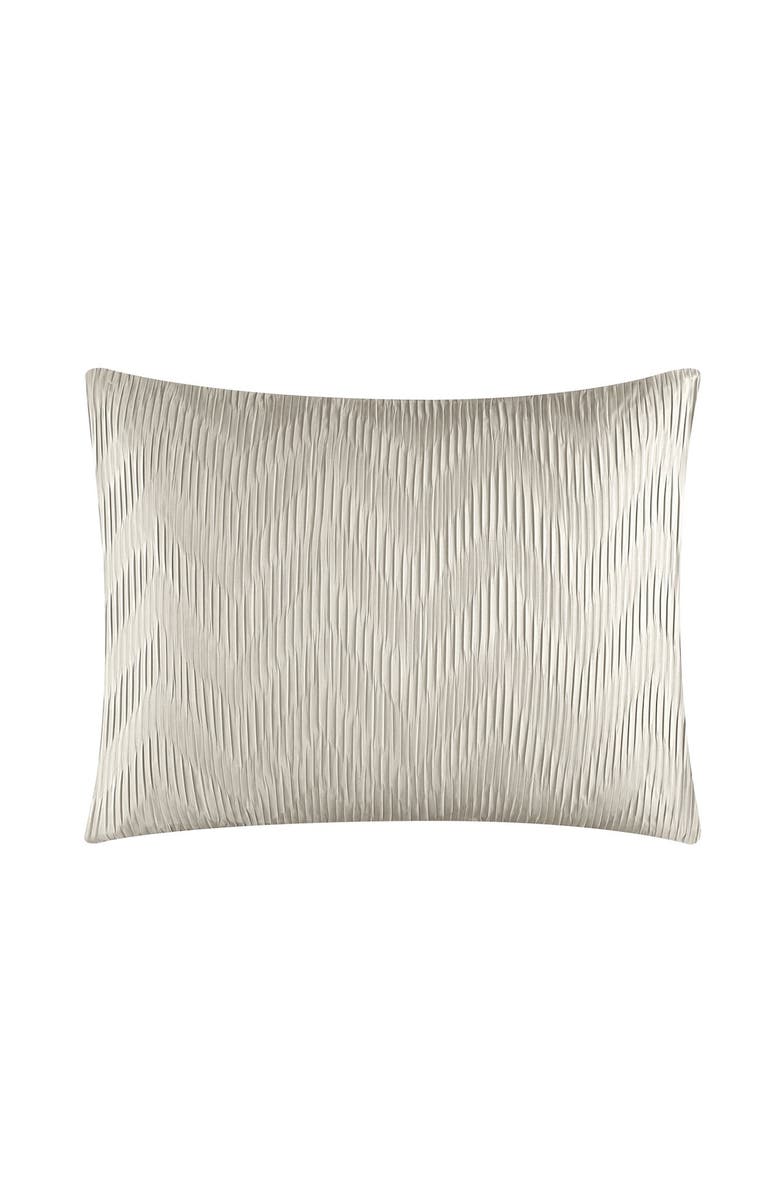 CHIC Aveline Plush Ribbed Chevron Design Queen Comforter Set - Beige ...