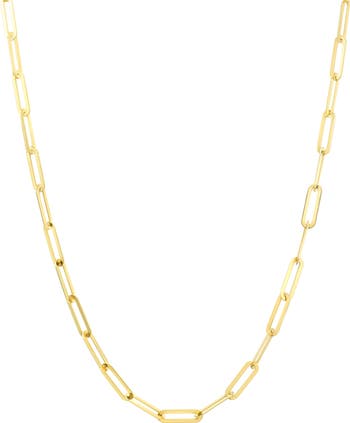 CANDELA JEWELRY Paper Clip Link Chain Necklace | Nordstromrack