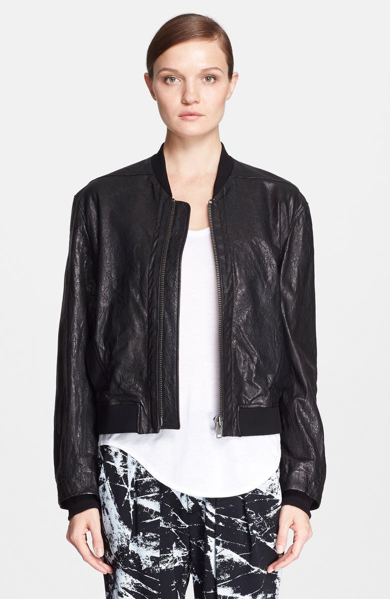 Helmut Lang Leather Bomber Jacket | Nordstrom