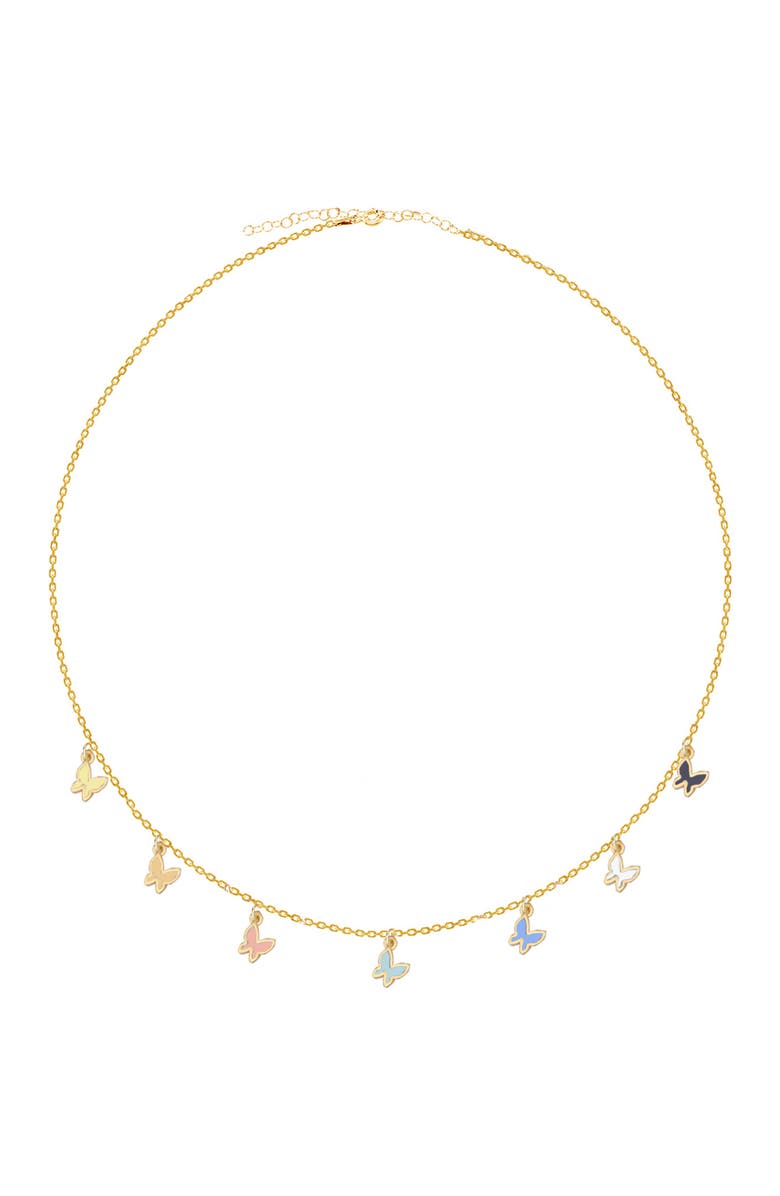SPHERA MILANO Gold Vermeil Butterfly Station Necklace | Nordstromrack
