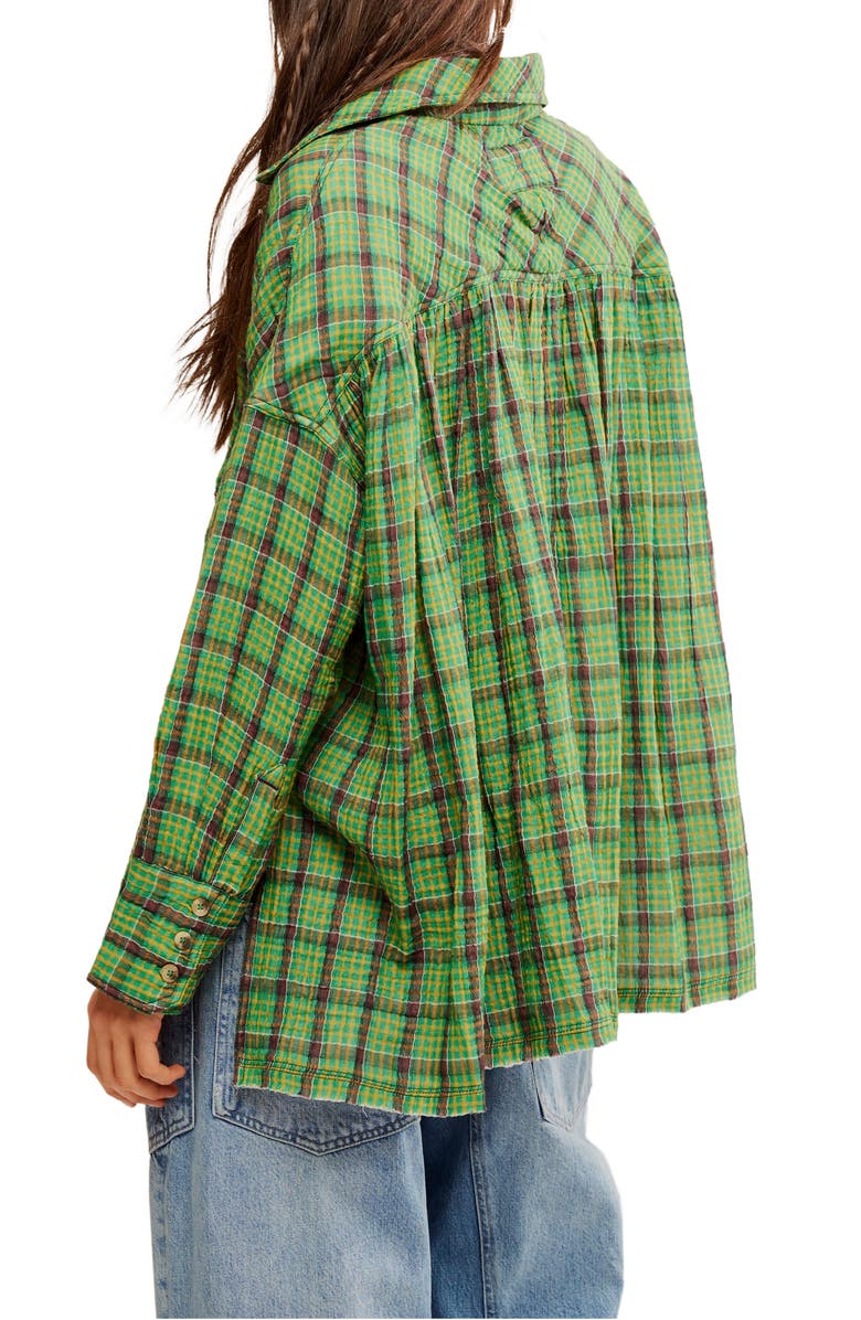 Free People Cardiff Plaid Texture Shirt | Nordstromrack