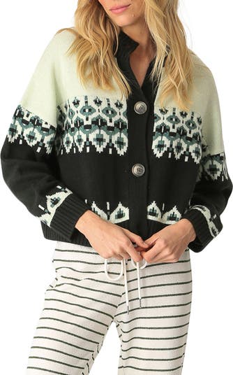 Electric & Rose Rudi Fair Isle Merino Wool & Cashmere Blend Cardigan ...