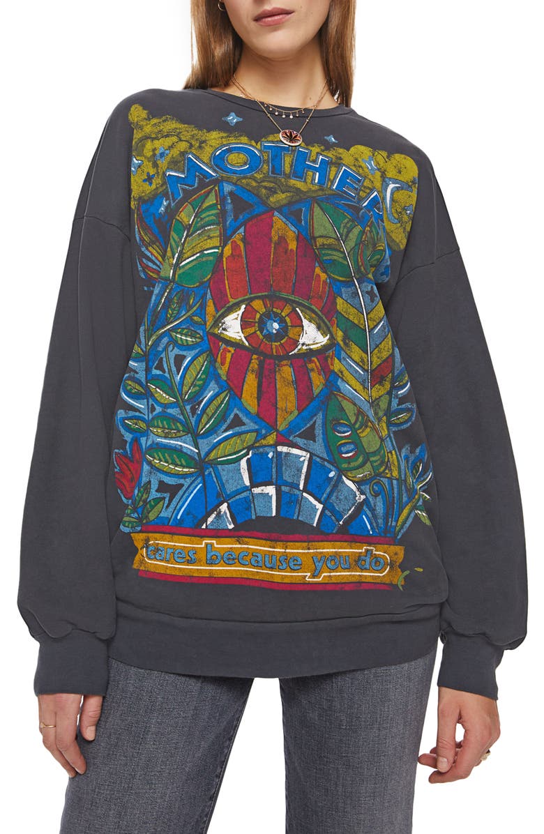 MOTHER The Drop Square Tunic Sweatshirt | Nordstromrack