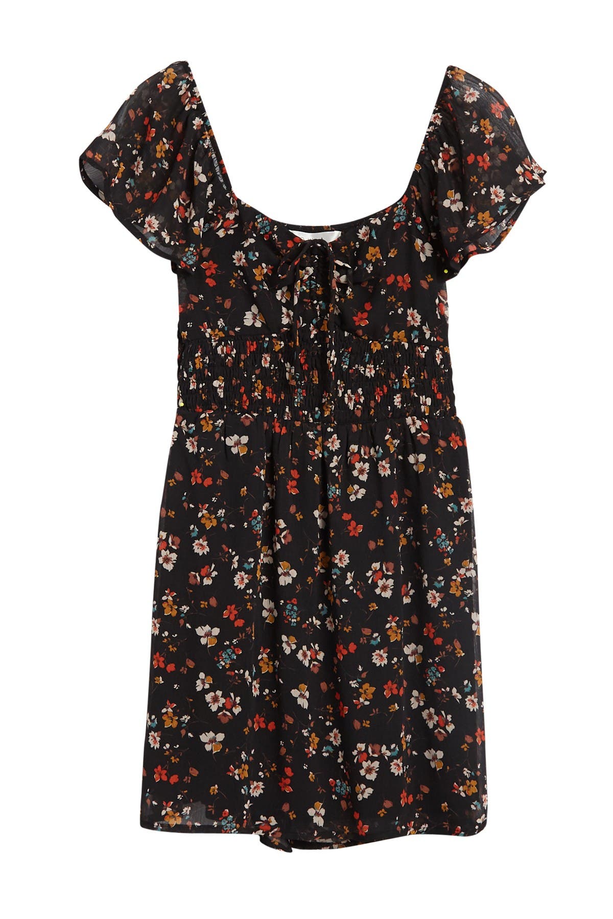 Row A Floral Smocked Mini Dress | Nordstromrack