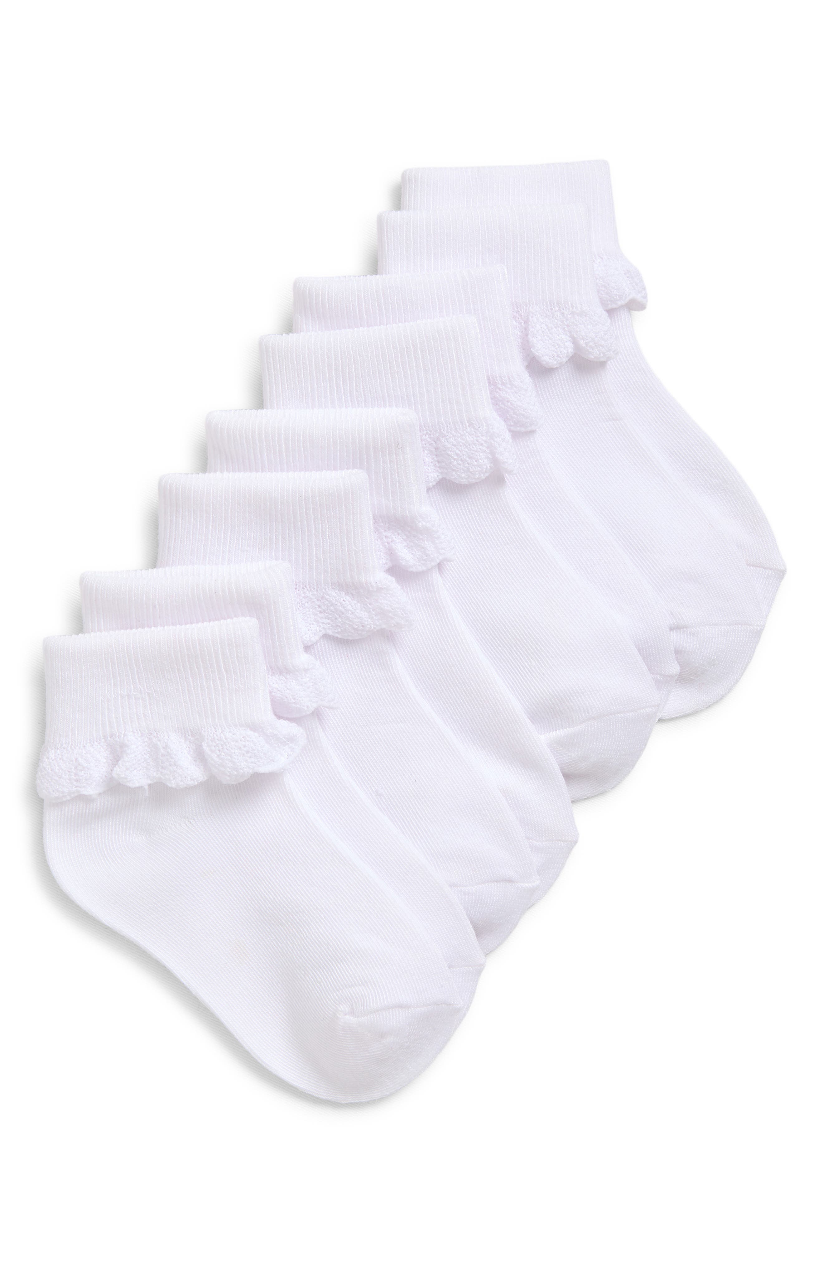 Capelli New York Kids' 4-Pack Scallop Cuff Ankle Socks | Nordstrom