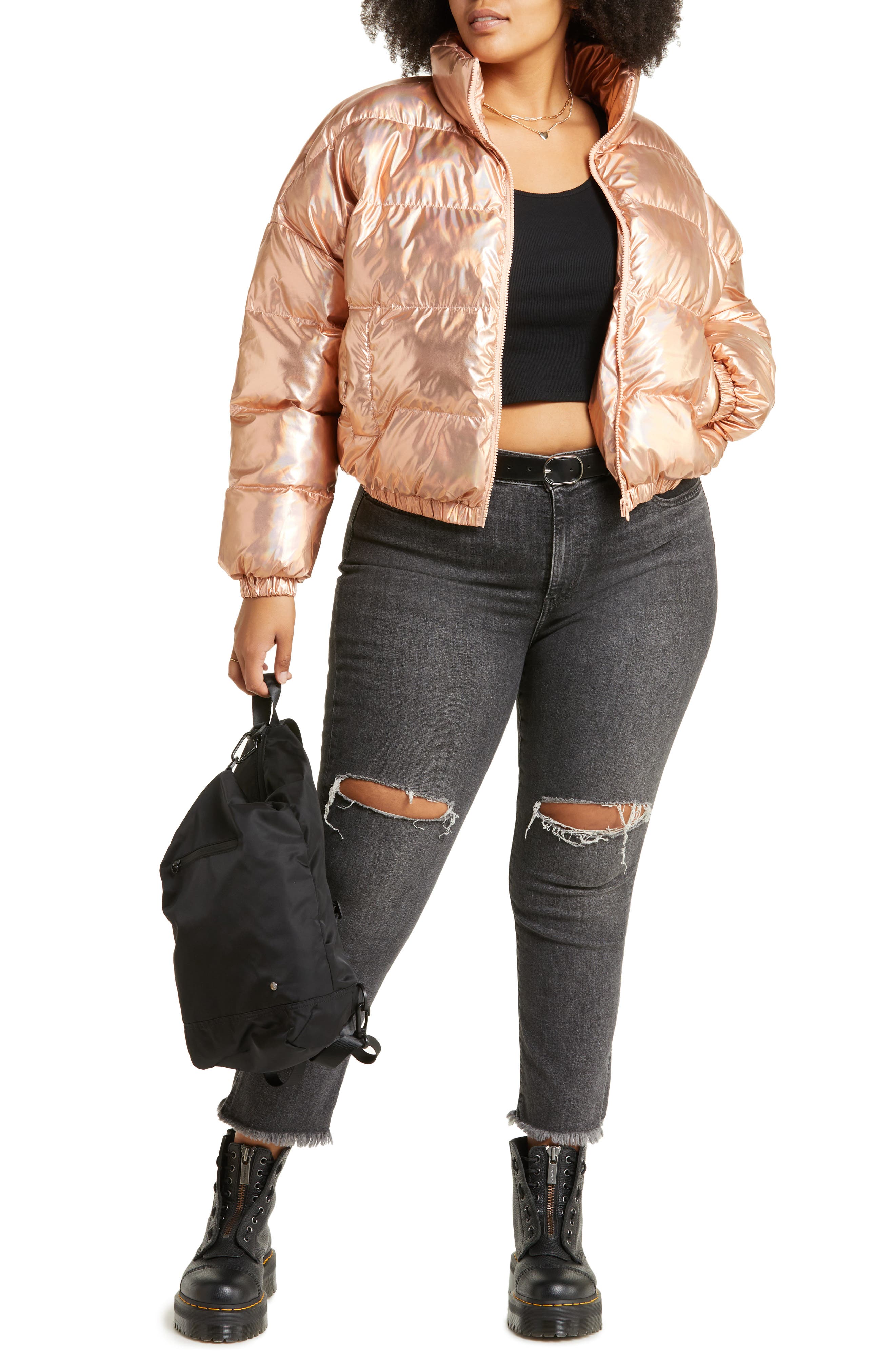 BP. Pearlized Shine Puffer Jacket | Nordstromrack