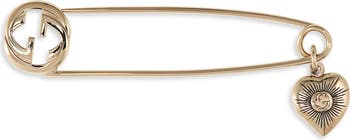 Gucci Safety Pin Heart Brooch | Nordstrom