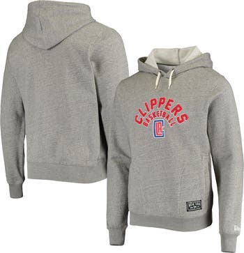 New Era Men's New Era Heathered Gray LA Clippers French Terry Chenille ...