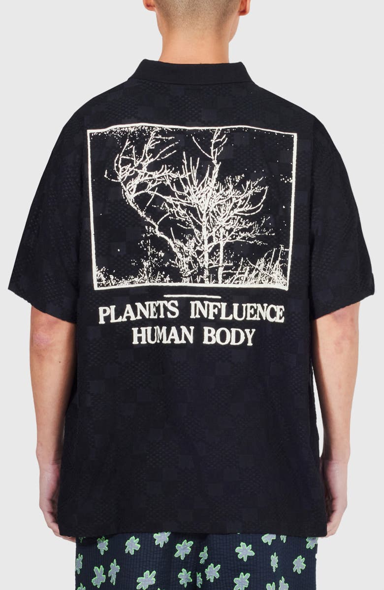 PLEASURES Planets Johnny Collar Graphic Polo | Nordstrom