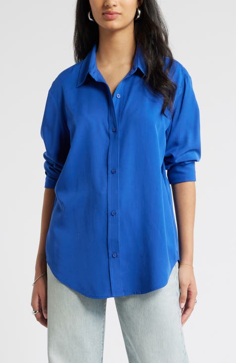 Women's Blue Button Up Tops | Nordstrom