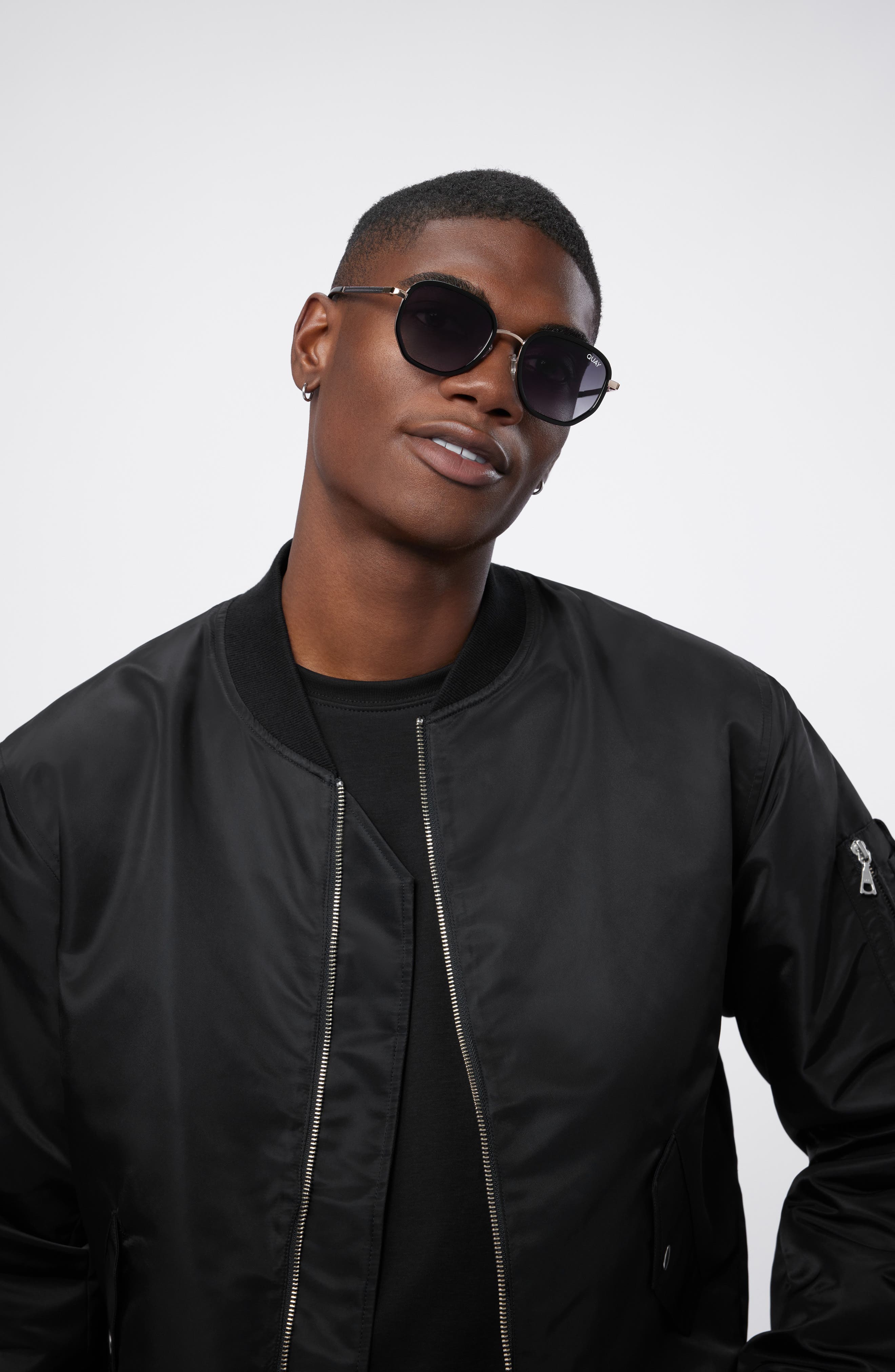 QUAY Big Time Remixed 46mm Gradient Square Sunglasses | Nordstrom