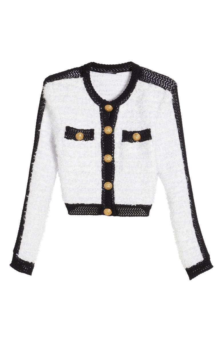 Balmain Colorblocked Tweed Knit Jacket | Nordstromrack