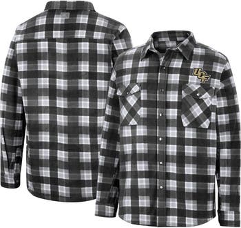 COLOSSEUM Men's Colosseum Black/White UCF Knights Ellis Plaid Full-Snap ...