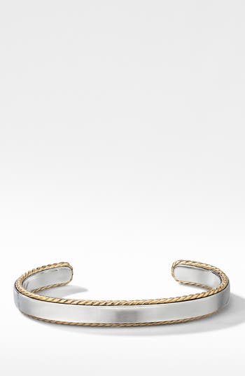 David Yurman Streamline® Cable Cuff Bracelet with 18K Yellow Gold ...