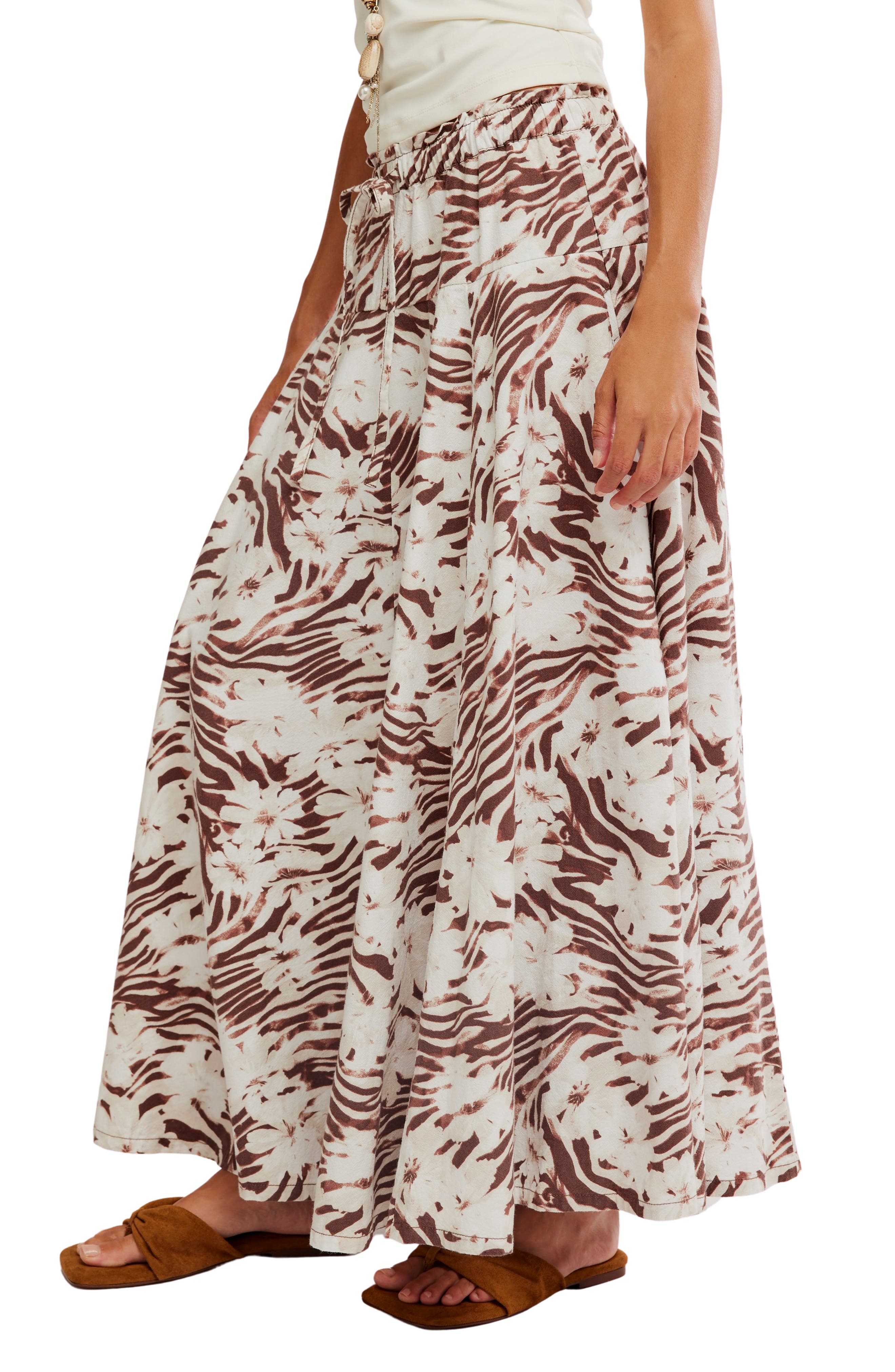 Free People Zephyr Print Convertible Bustle Maxi Skirt | Nordstromrack