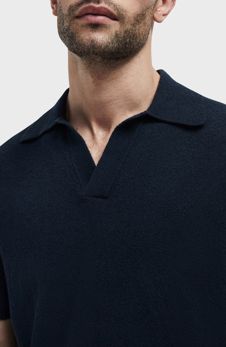 rag & bone Zuma Johnny Collar Terry Cloth Polo | Nordstromrack