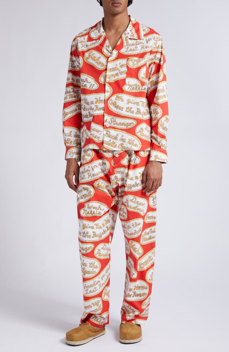 Bode Rodeo Slogans Print Lounge Pants | Nordstromrack