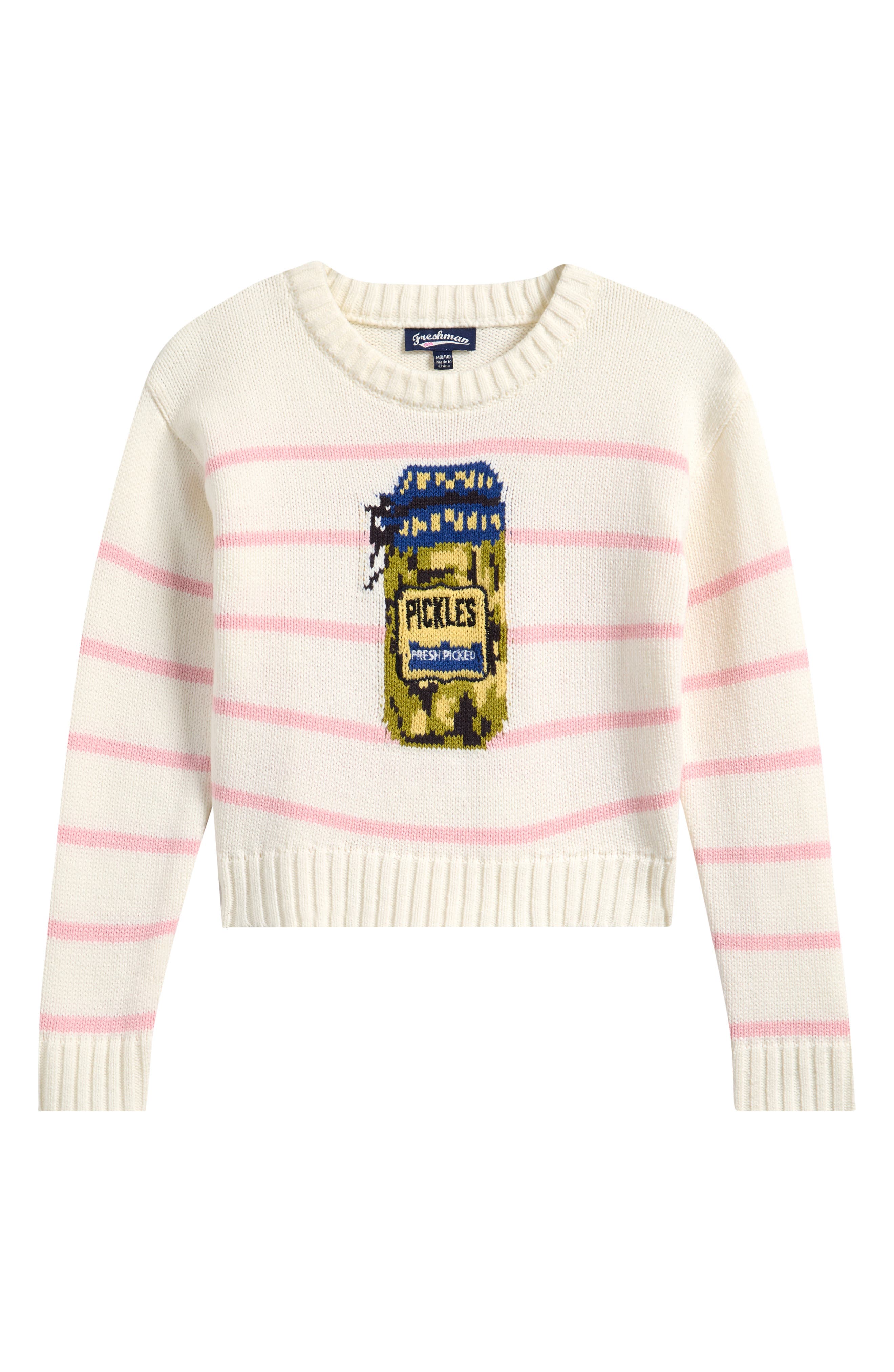 Freshman Kids' Stripe Pickles Graphic Sweater | Nordstrom