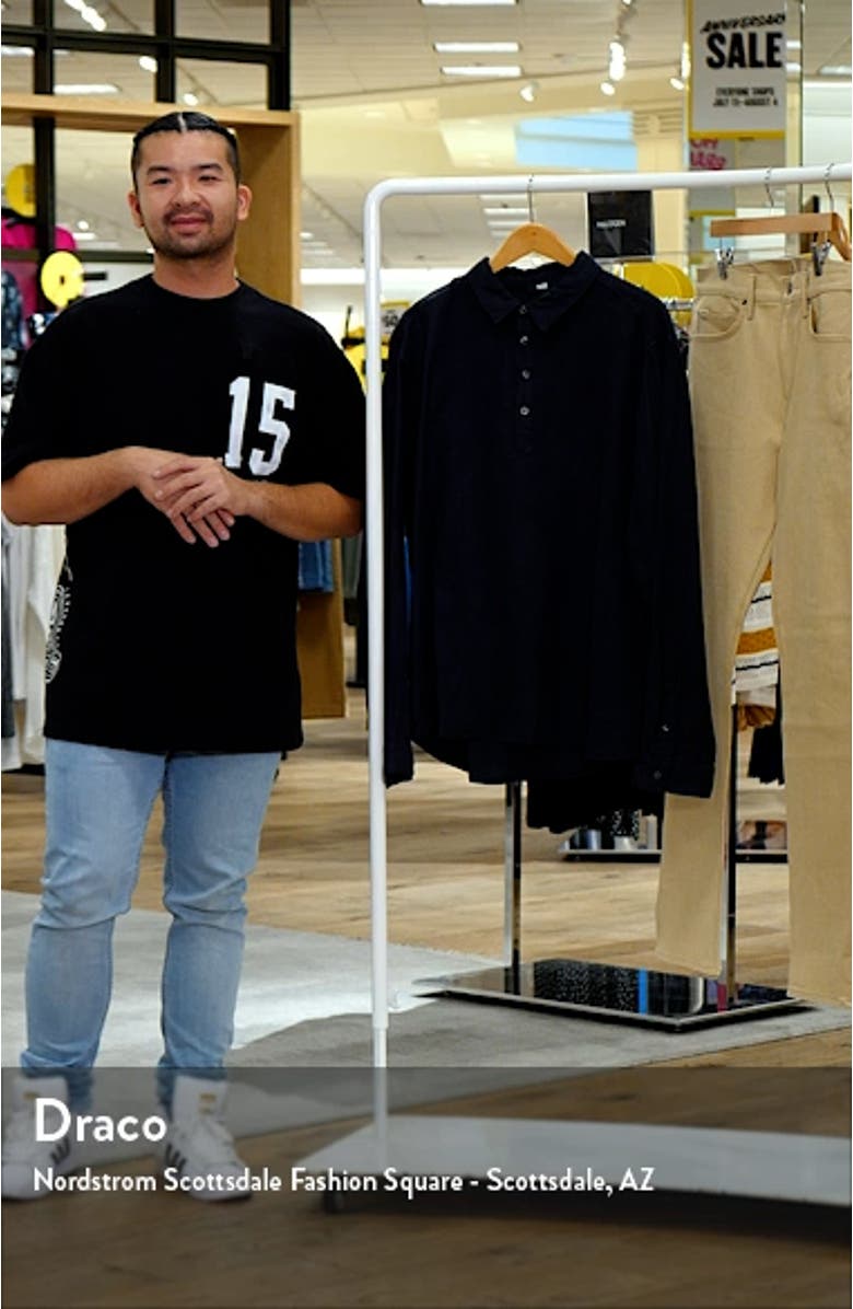 PAIGE Arney Linen Blend Quarter Button Shirt | Nordstromrack